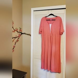Woman Within | Dresses | Woman Within X Plus Size Coral Peach Short ...